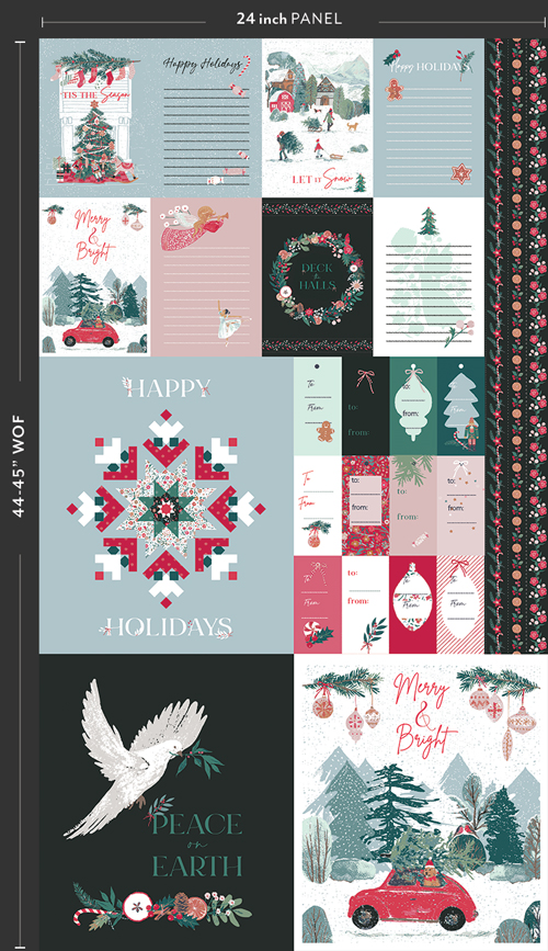 Holiday Spirit PANEL, WNT12267, Wintertale, Art Gallery Fabrics