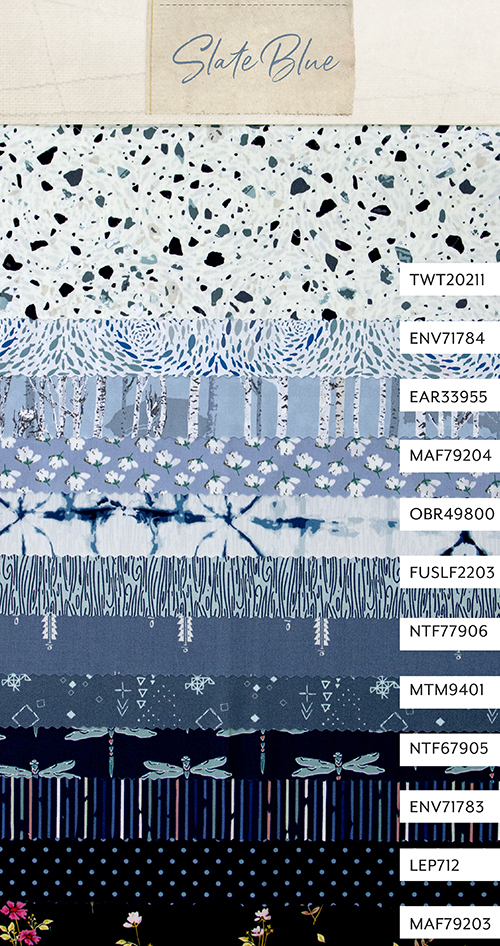 Slate Blue Color Story, COS20401, AGF Color Stories, Art Gallery Fabrics